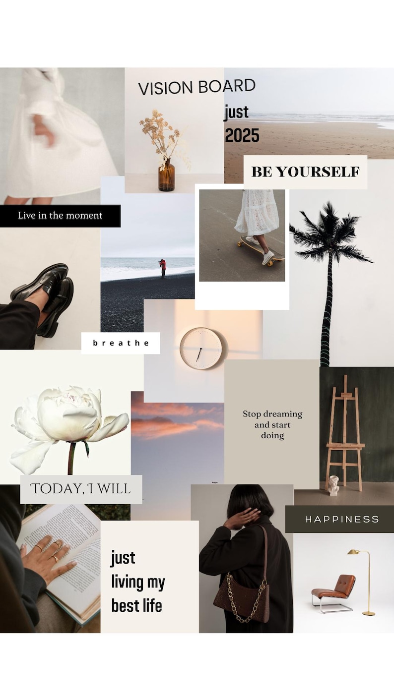 Vision Board Guide Digital Download, Vision Board Inspiration, Manifest ...