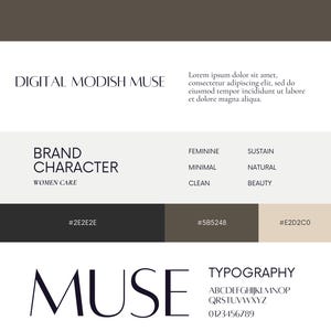 Minimalist Brand Board, Canva Branding Template, Aesthetic Moodboard, Editable Brand Kit, Modern ...