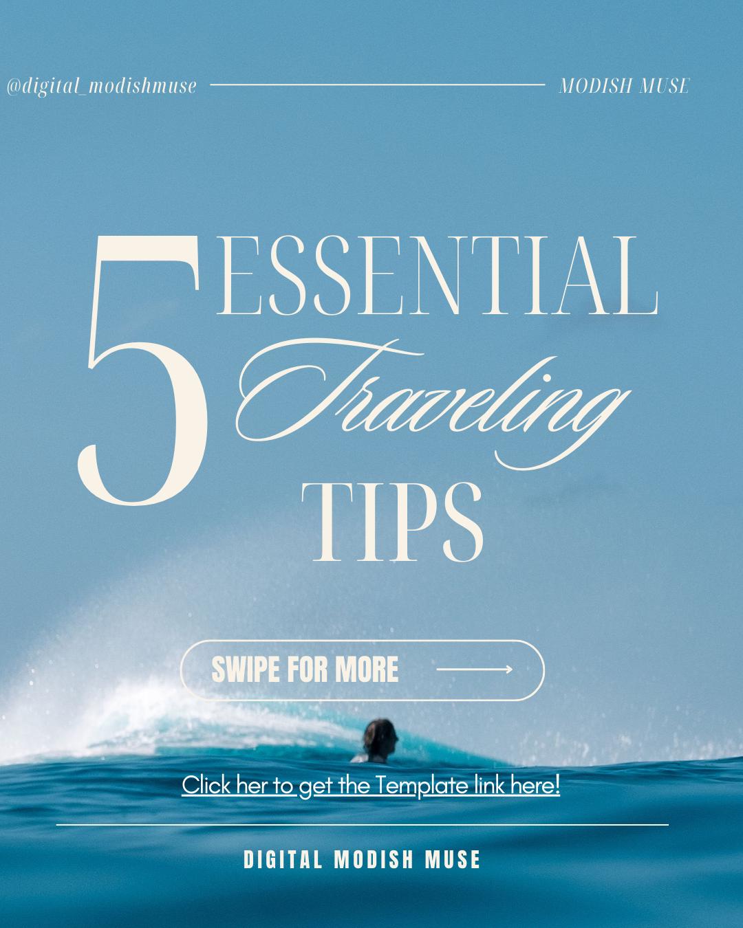 Travel Tips Template, Editable Canva Travel Guide, Digital Travel ...