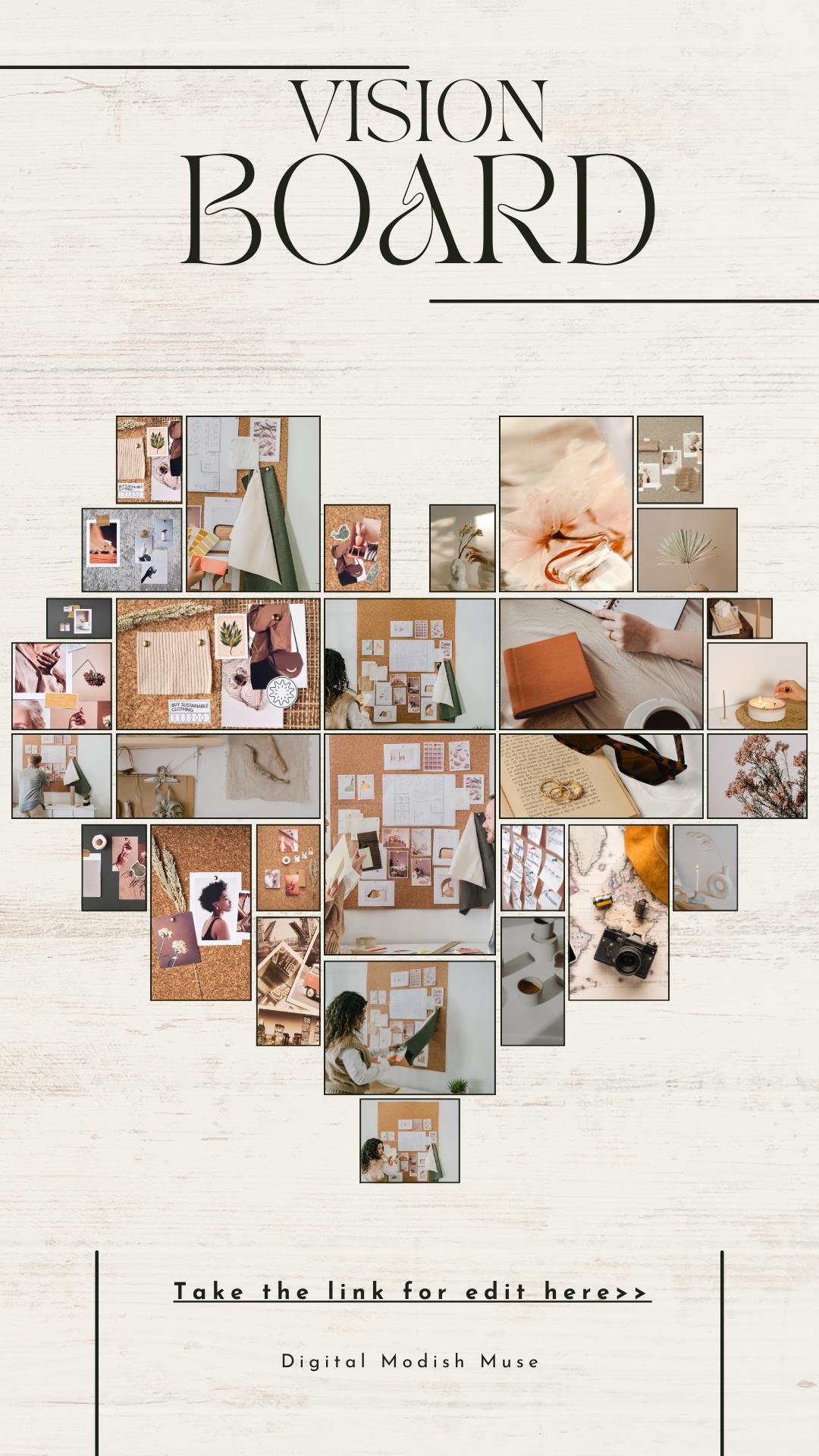 Vision Board Guide Digital Download, Vision Board Inspiration, Manifest ...