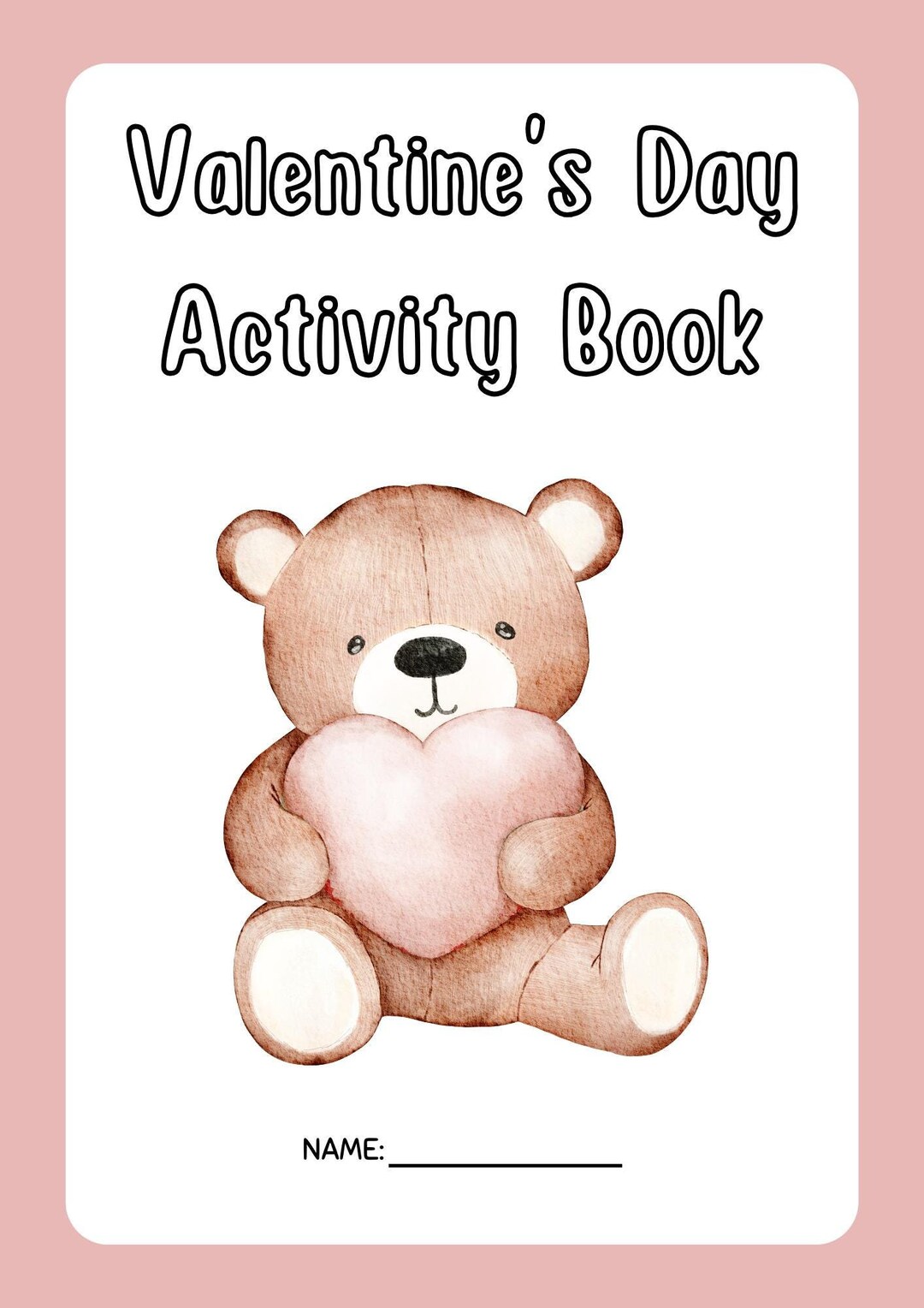 Kids Valentine’s Activity Book, Printable Valentine’s Book, Valentine’s ...