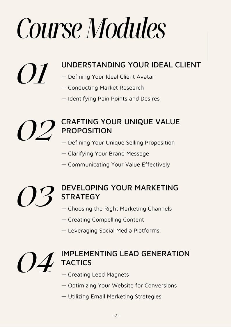 Course Workbook Template, Ideal Client Workbook, Canva Business Guide ...