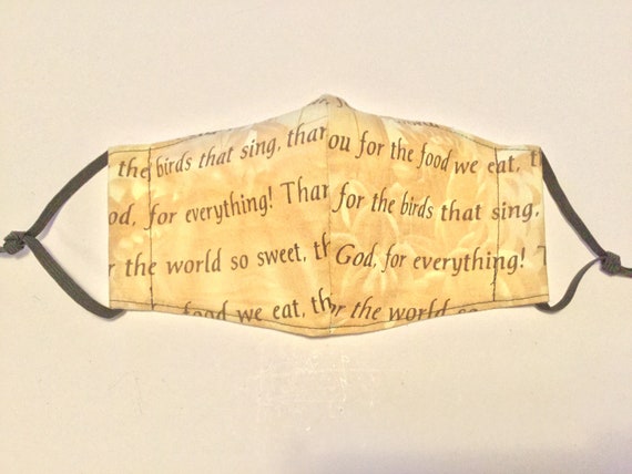 ADULT Thank God Scripture Cotton Face Mask | Etsy