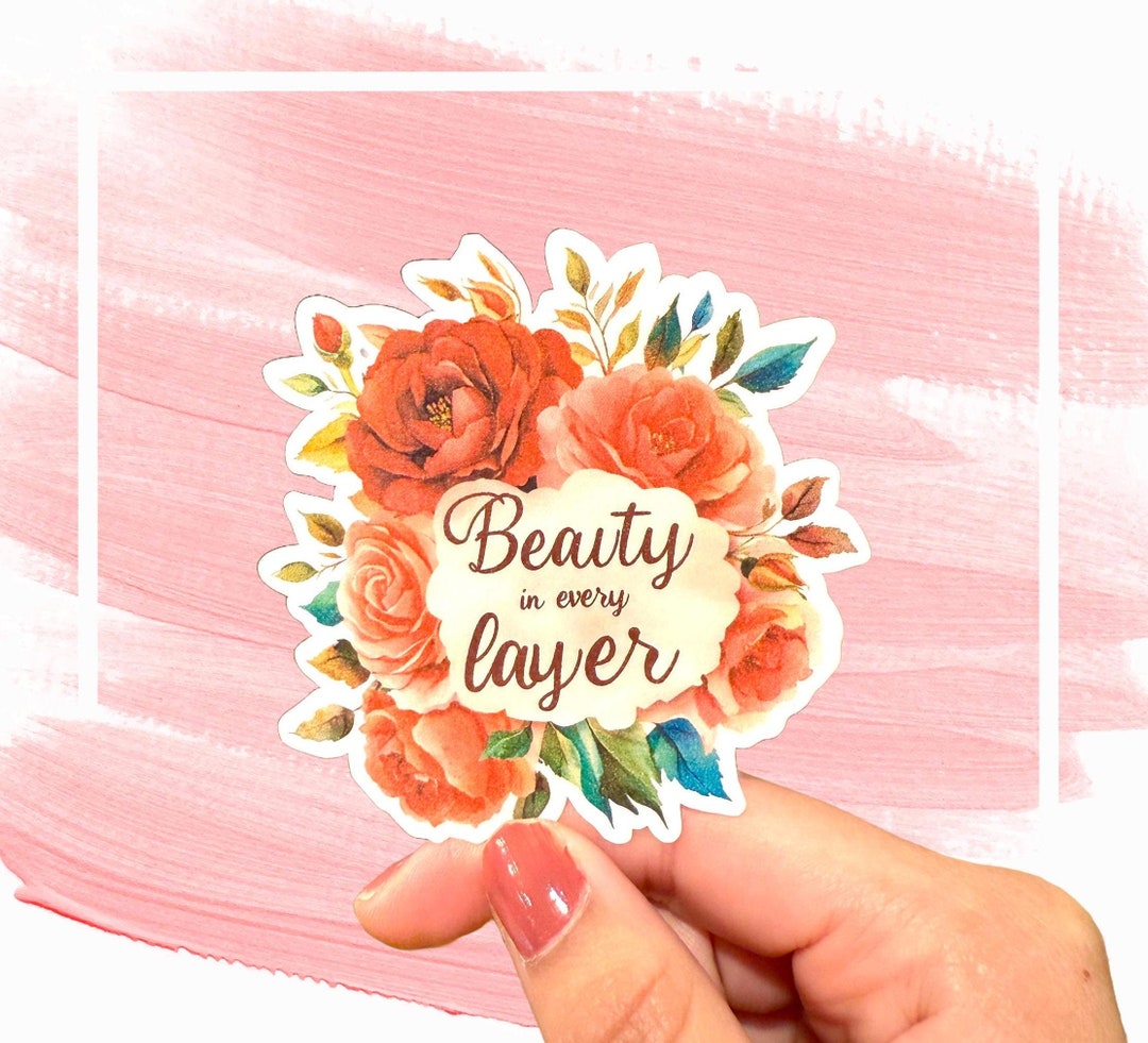 Pink & Red Roses Bouquet Vinyl Sticker: Waterproof Floral Decal - Etsy