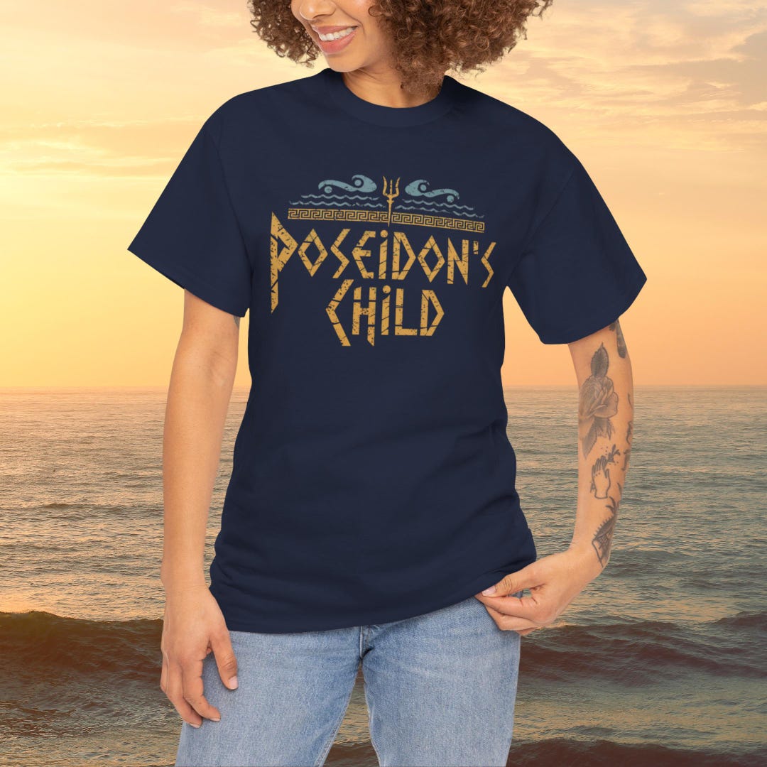 Poseidon's Child Ancient Greek Unisex Tee, Mythology T-shirt, Greek God ...