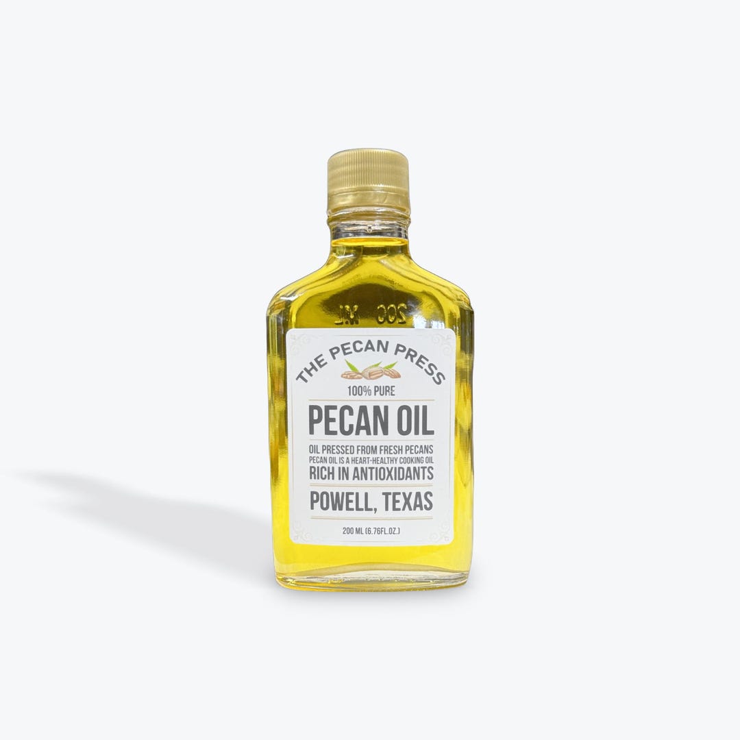 Pure Pecan Oil 200ml, Olive Oil Alternative, Pecan Cooking Oil, Glass ...