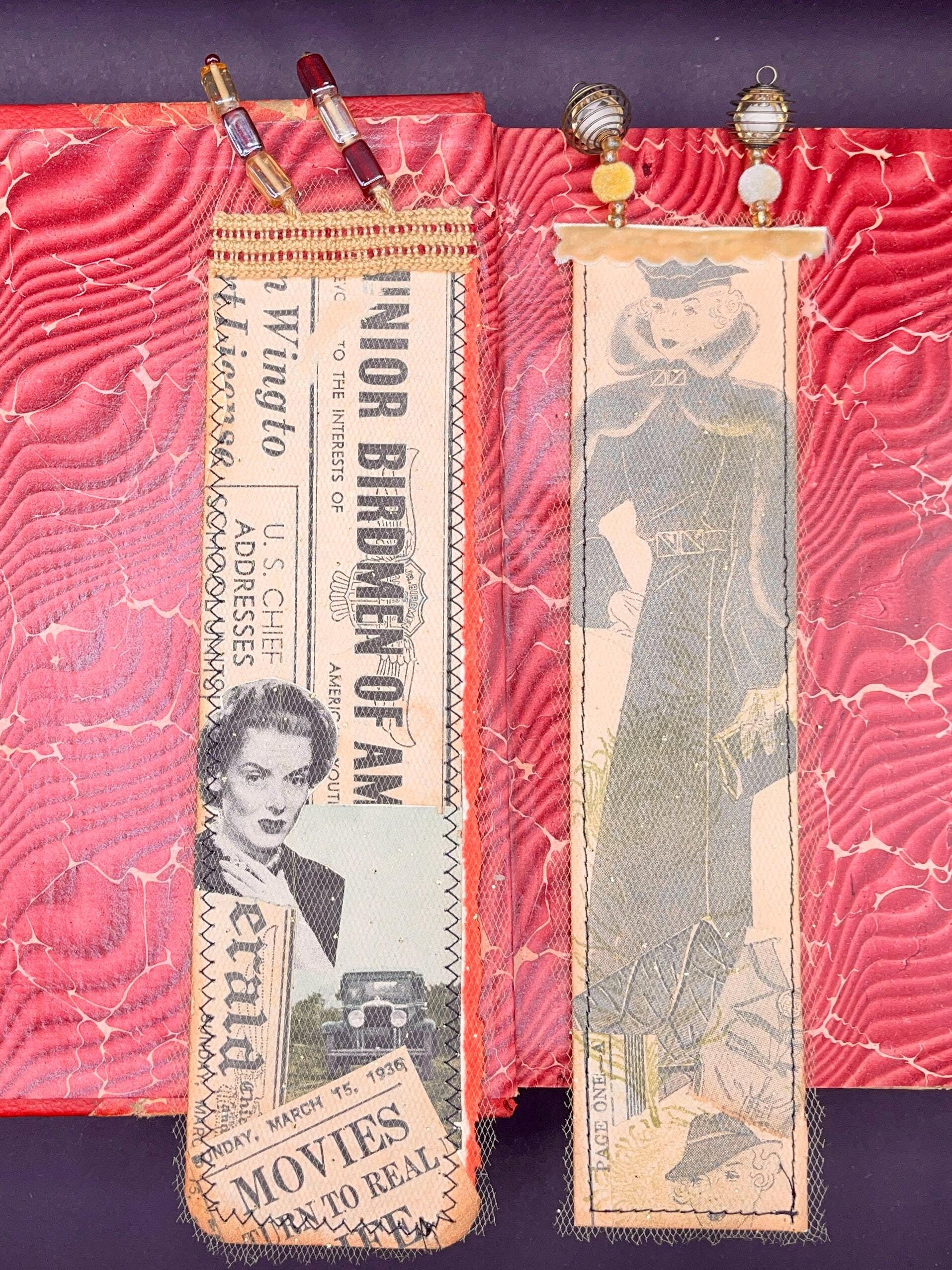 Bookmarks Handmade From Vintage Ephemera and Specialty Papers ...