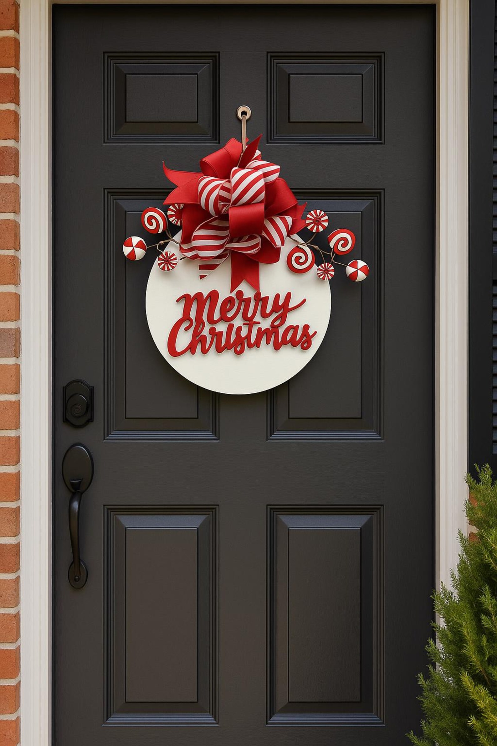 Handmade Peppermint Candy Christmas Door Hanger - Etsy