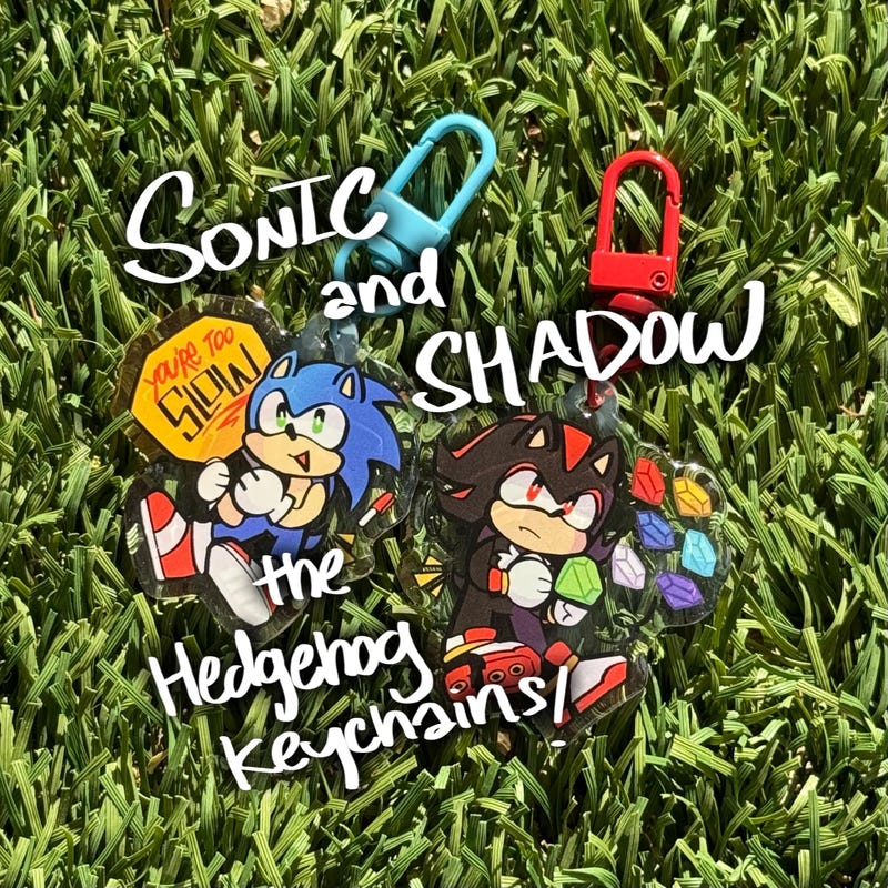 Shadow the Hedgehog Keychain - Etsy