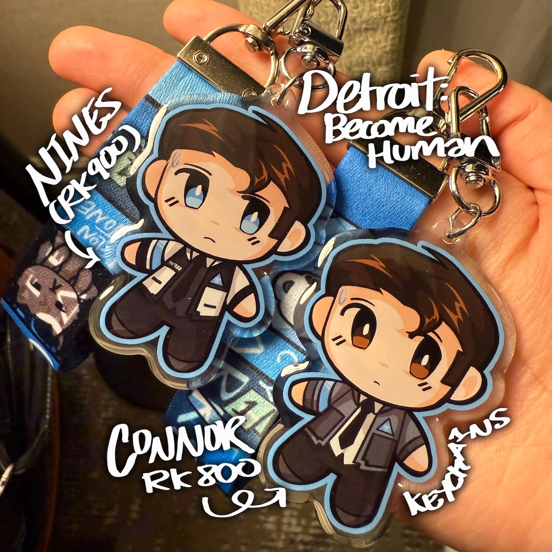 DETROIT:BECOME HUMAN Mini Lanyard Keychains! (connor/ninesrk900) - Etsy