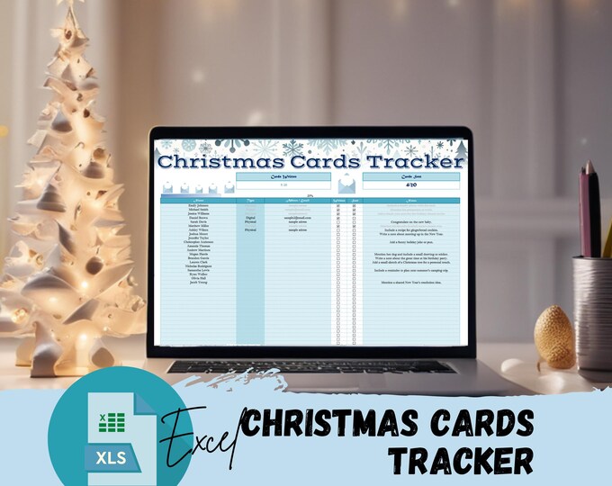 Christmas Card List Excel Template: Holiday Greeting Card Tracker With ...