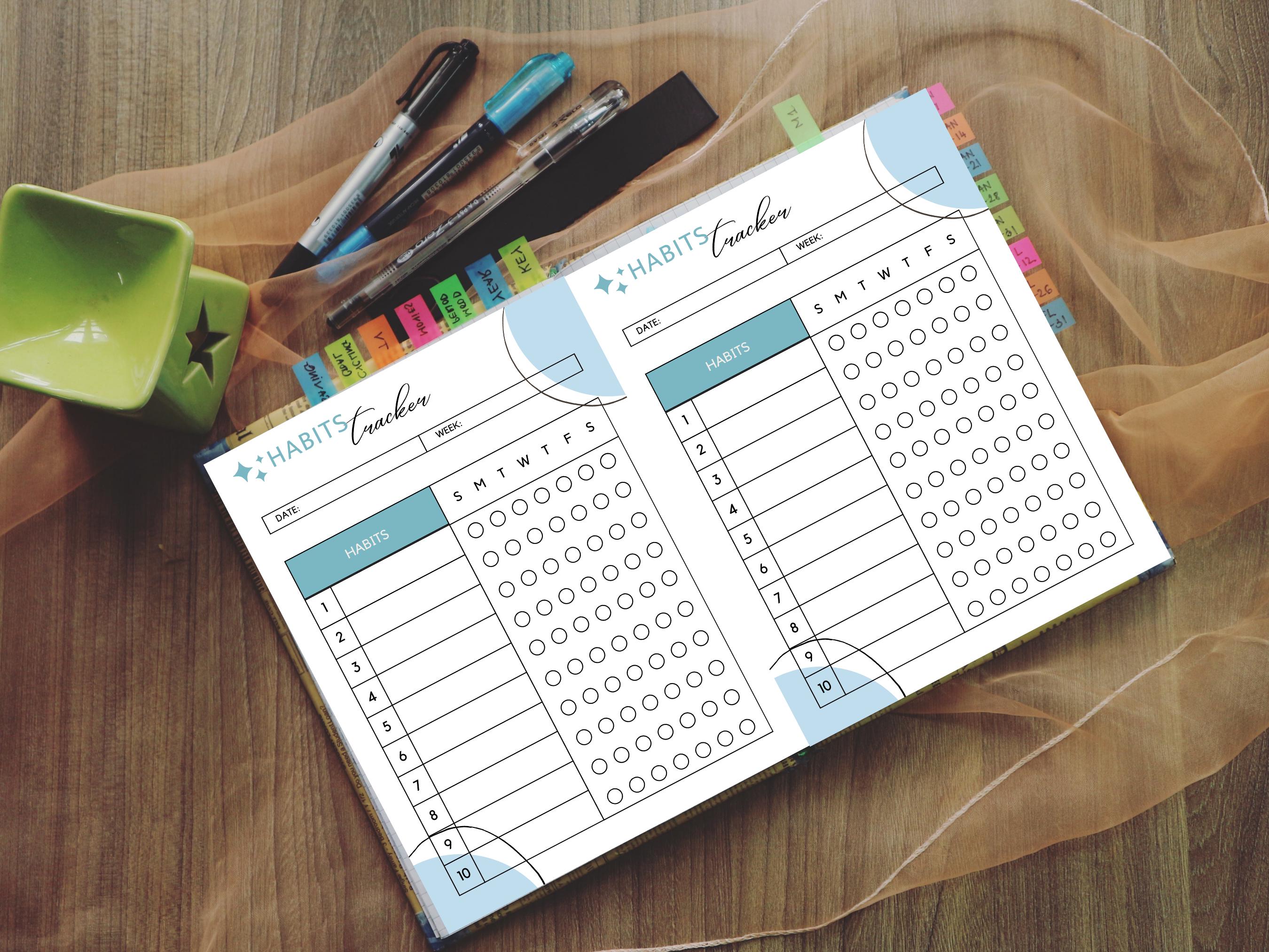 Minimalistic Weekly Habit Tracker Printable, Daily Habit Tracker ...