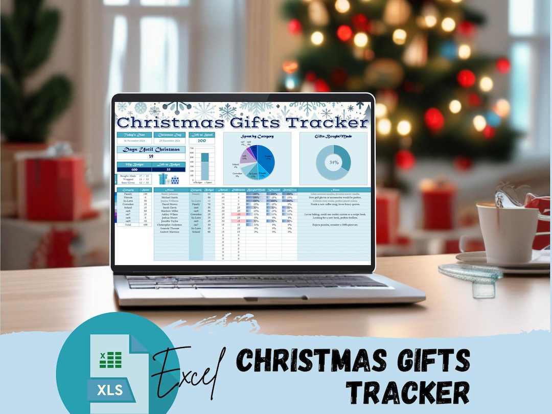 Ultimate Christmas Gifts Tracker and Cards Tracker, Holiday Budget and ...