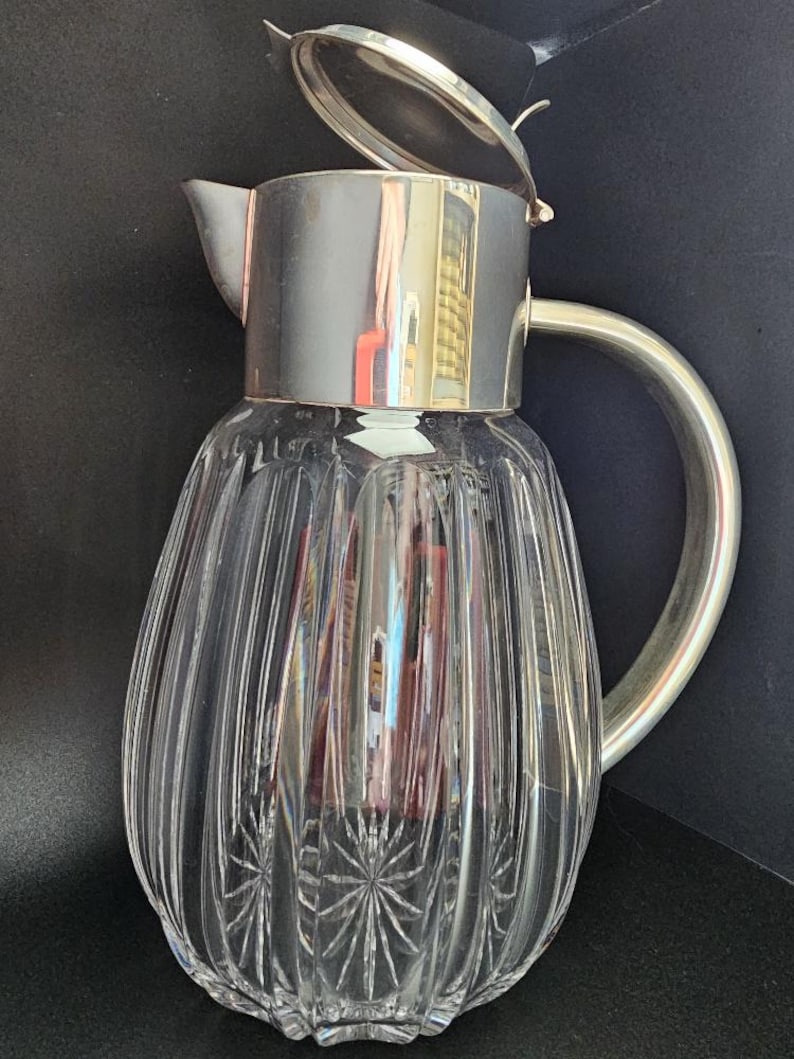 Vintage WMF Cooling Lead Crystal Silver-plated Pitcher – 9" High ...