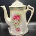 Antique German Teapot by Greiner and Herda, Hand-painted Pink & Yellow ...