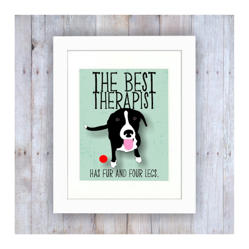 Dog Therapy Dog Art Dog Poster Dog Print Rescue Dog | Etsy