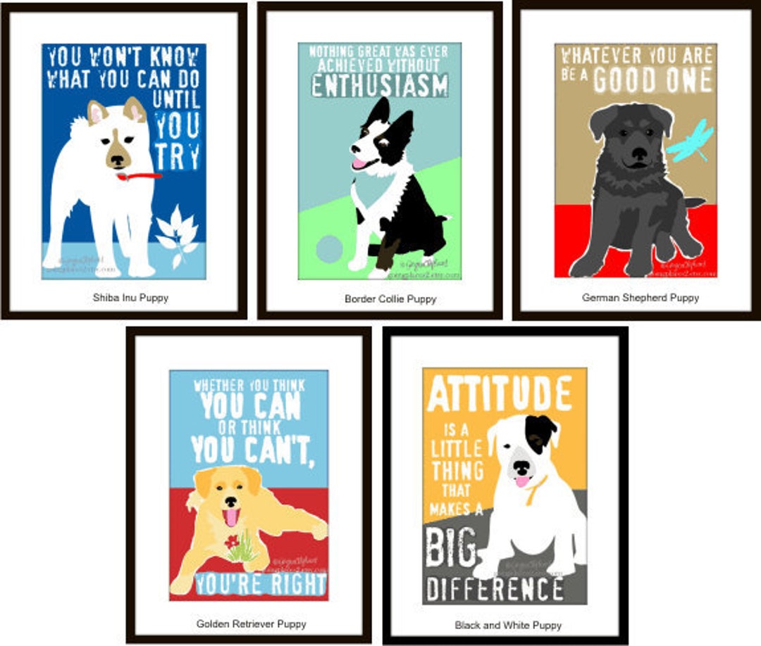 Classroom Decor Motivational for Kids Puppy Art Prints Dog - Etsy