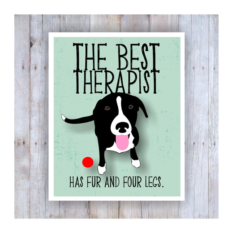 Dog Therapy Dog Art Dog Poster Dog Print Rescue Dog | Etsy