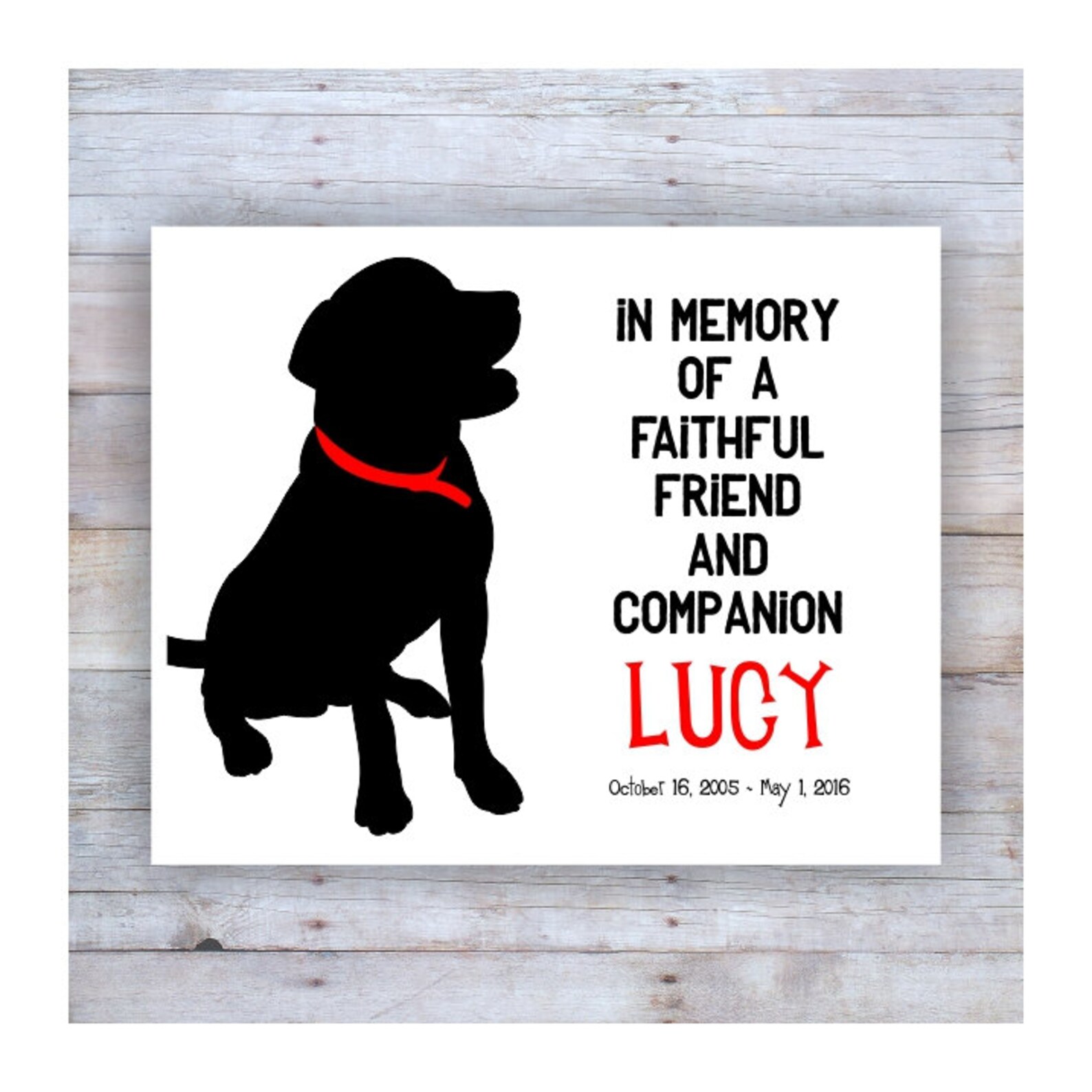 Labrador Memorial Black Lab Memorial Yellow Lab Art Black | Etsy