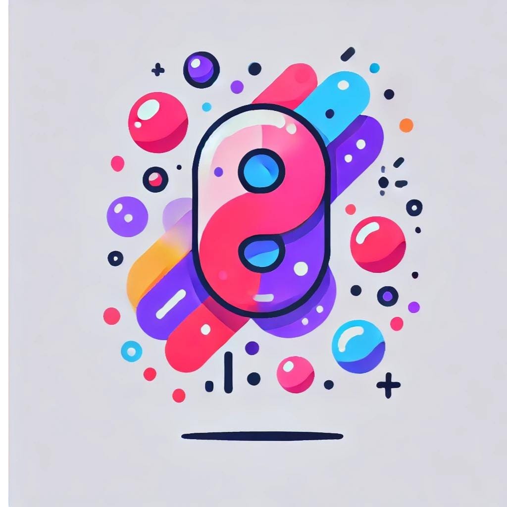 Colorful Four-pack of Logos Perfect for Creative Projects and Modern ...