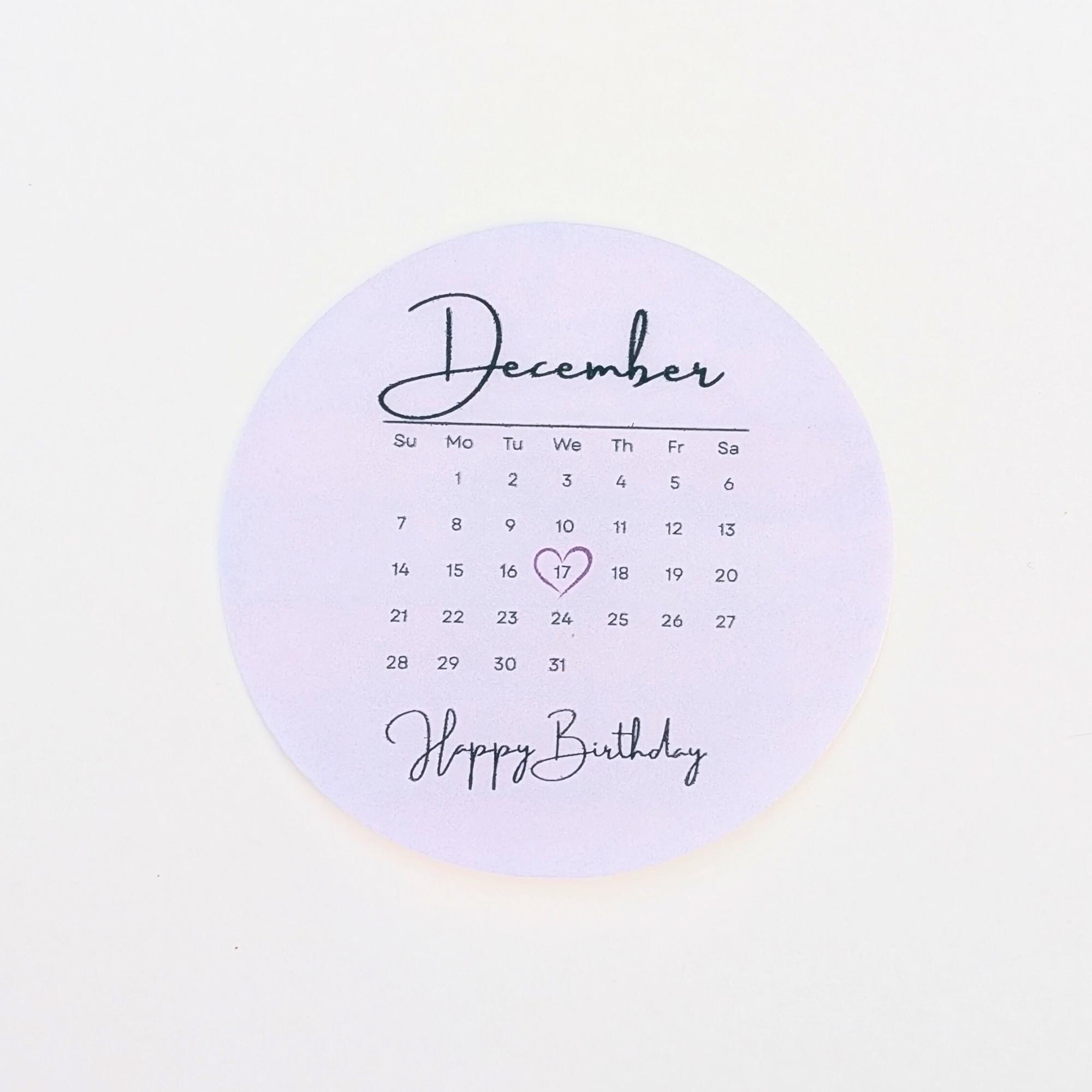 Personalized Calendar Reveal Cake Topper Set | Hidden Photo or Message ...