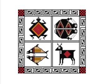 PUEBLO Southwest Design for Cross Stitch Pattern - Etsy