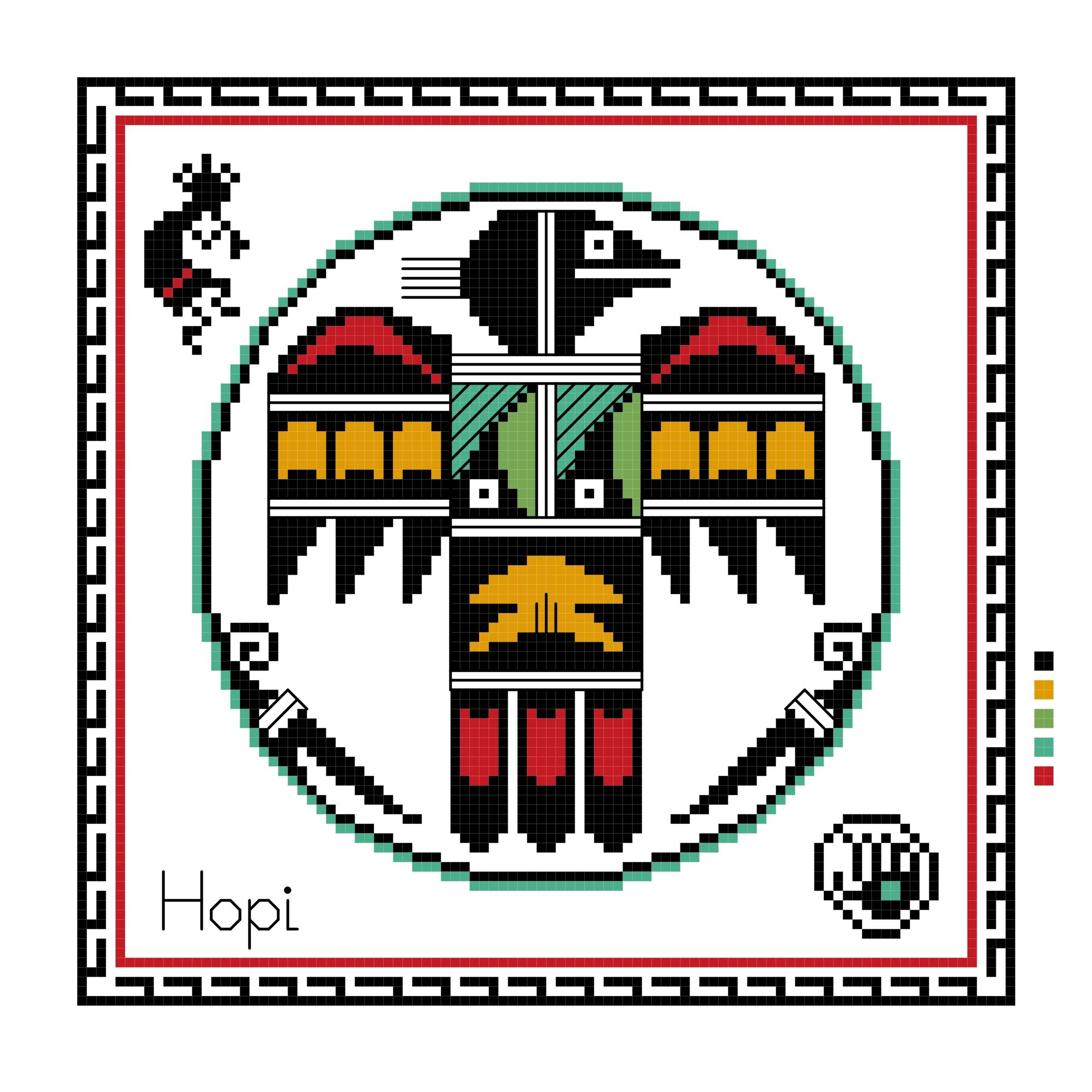 Hopi Thunderbird Counted Cross Stitch Pattern - Etsy