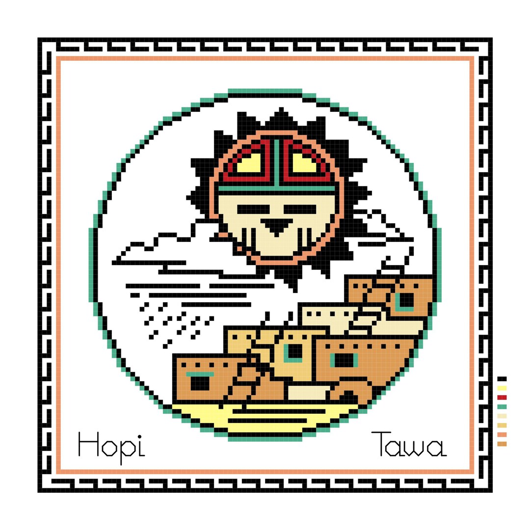 HOPI TAWA Counted Cross Stitch Pattern - Etsy