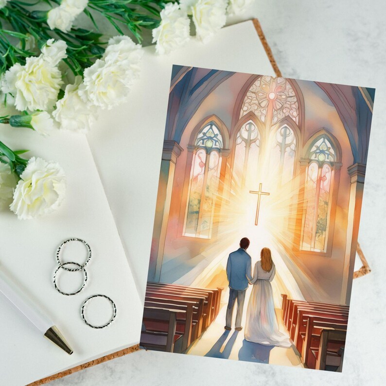 Catholic Wedding Card, Catholic Engagement Card Congratulations, Catholic Marriage Card Gift ...