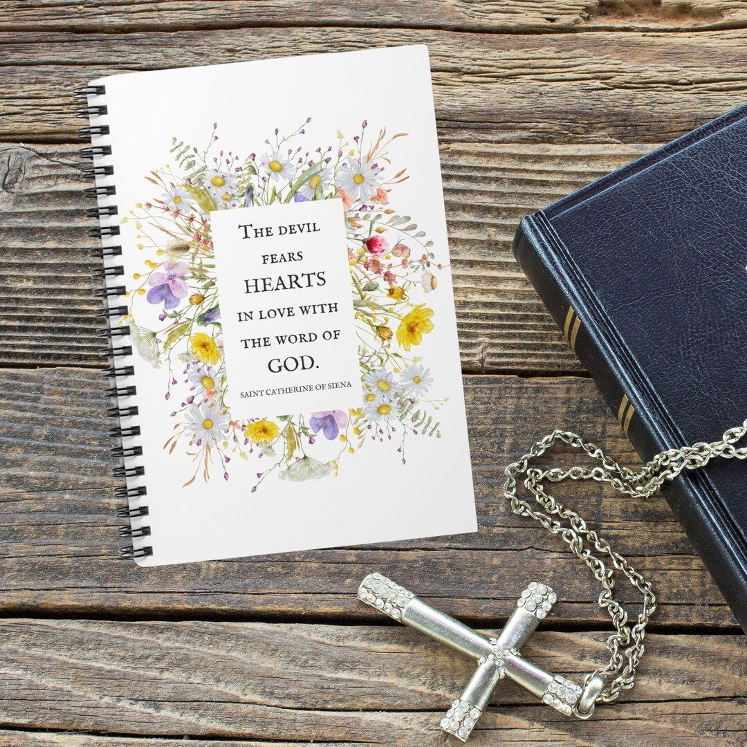 Catholic Notebook, St Catherine Spiral Journal - Ruled Line, Catholic ...