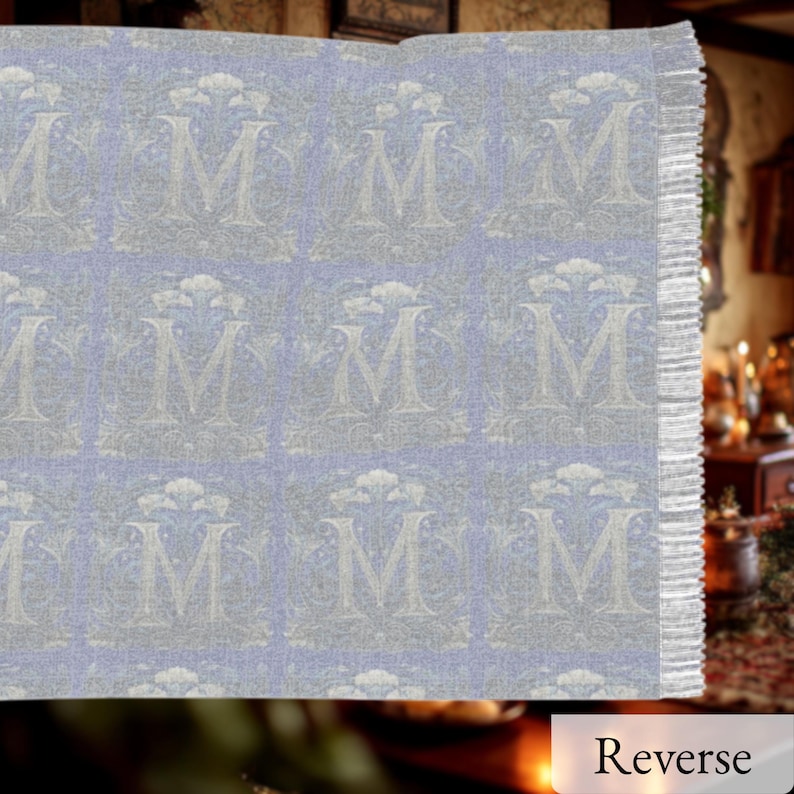 Marian Monogram Auspice Scarf – Elegant Catholic Marian Gift, Virgin ...