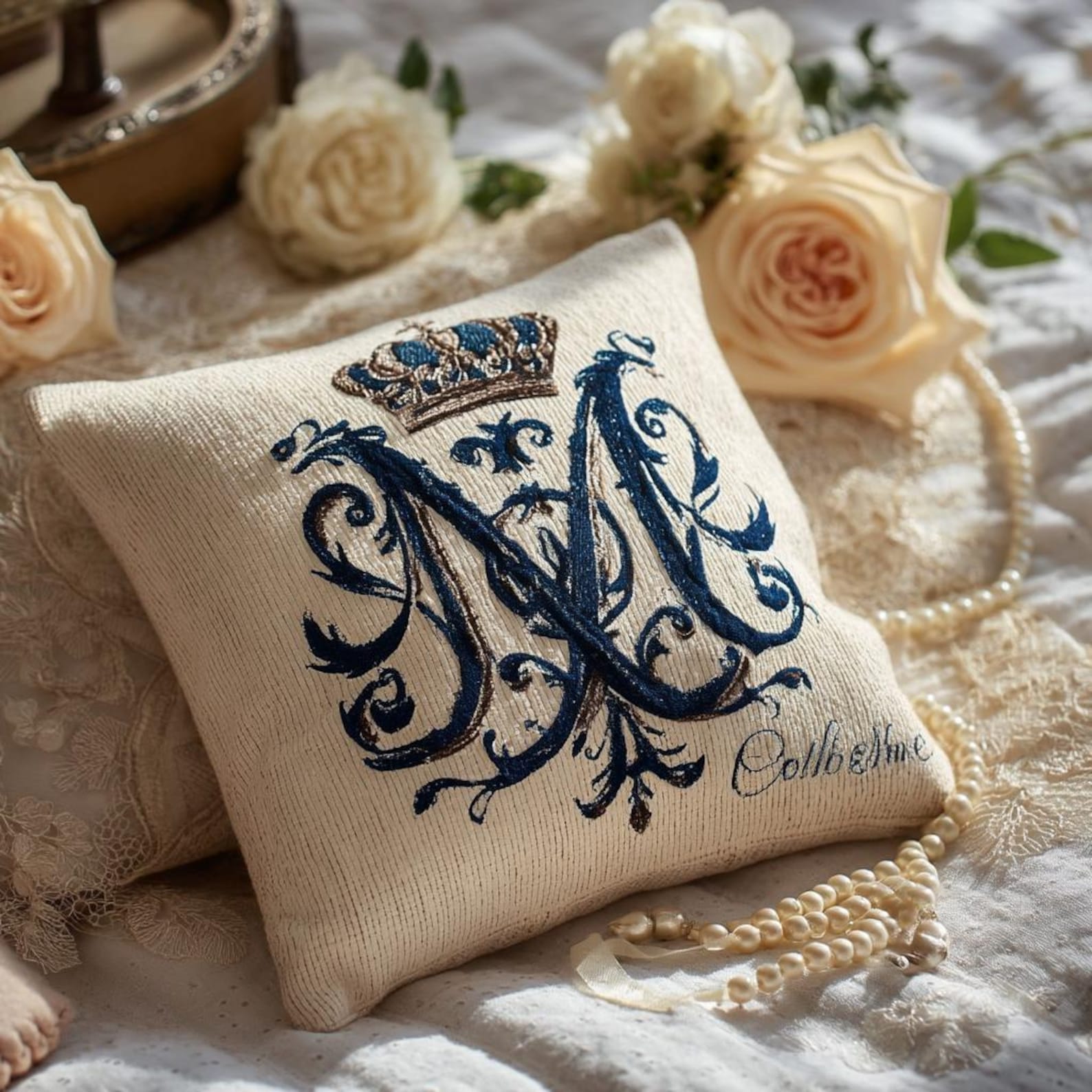 Personalized Auspice Maria Cushion – Catholic Throw Pillow With Marian ...