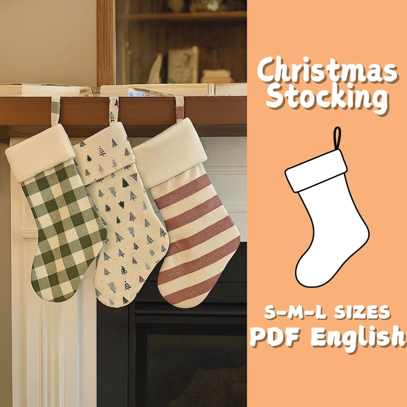 Christmas Stocking Sewing Pattern 3 Sizes - Etsy