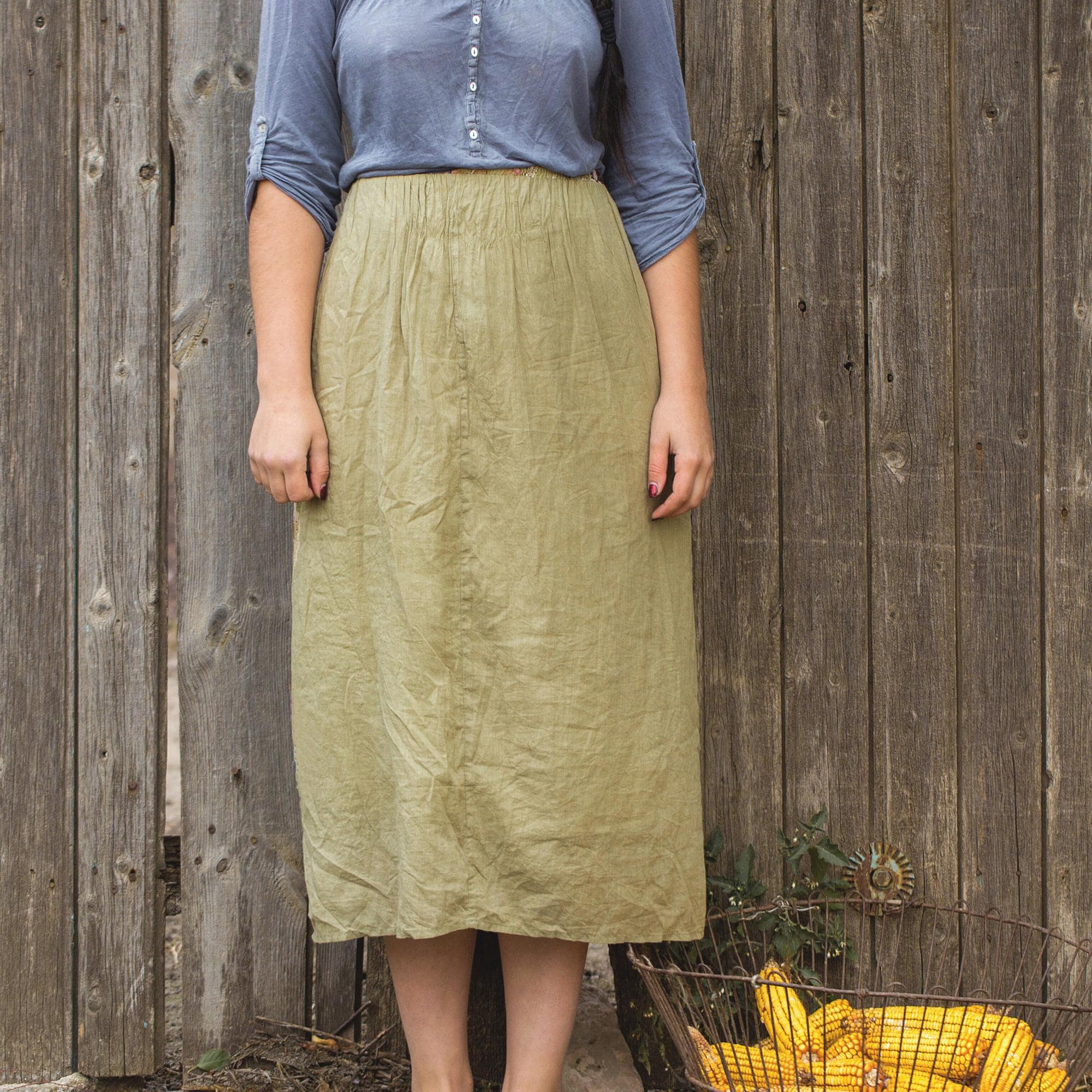Cottagecore Skirt Sewing Pattern, Women Linen Skirt Pattern, Pocketed ...
