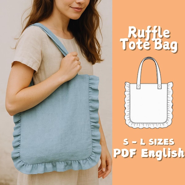 Ruffle Tote Bag - Etsy