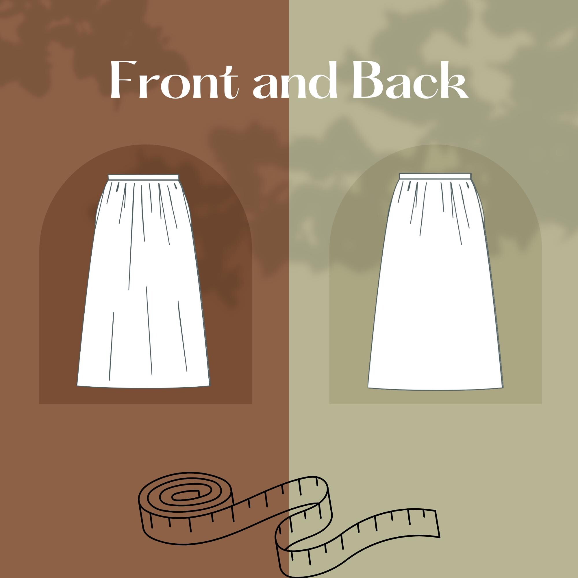 Cottagecore Skirt Sewing Pattern, Women Linen Skirt Pattern, Pocketed ...