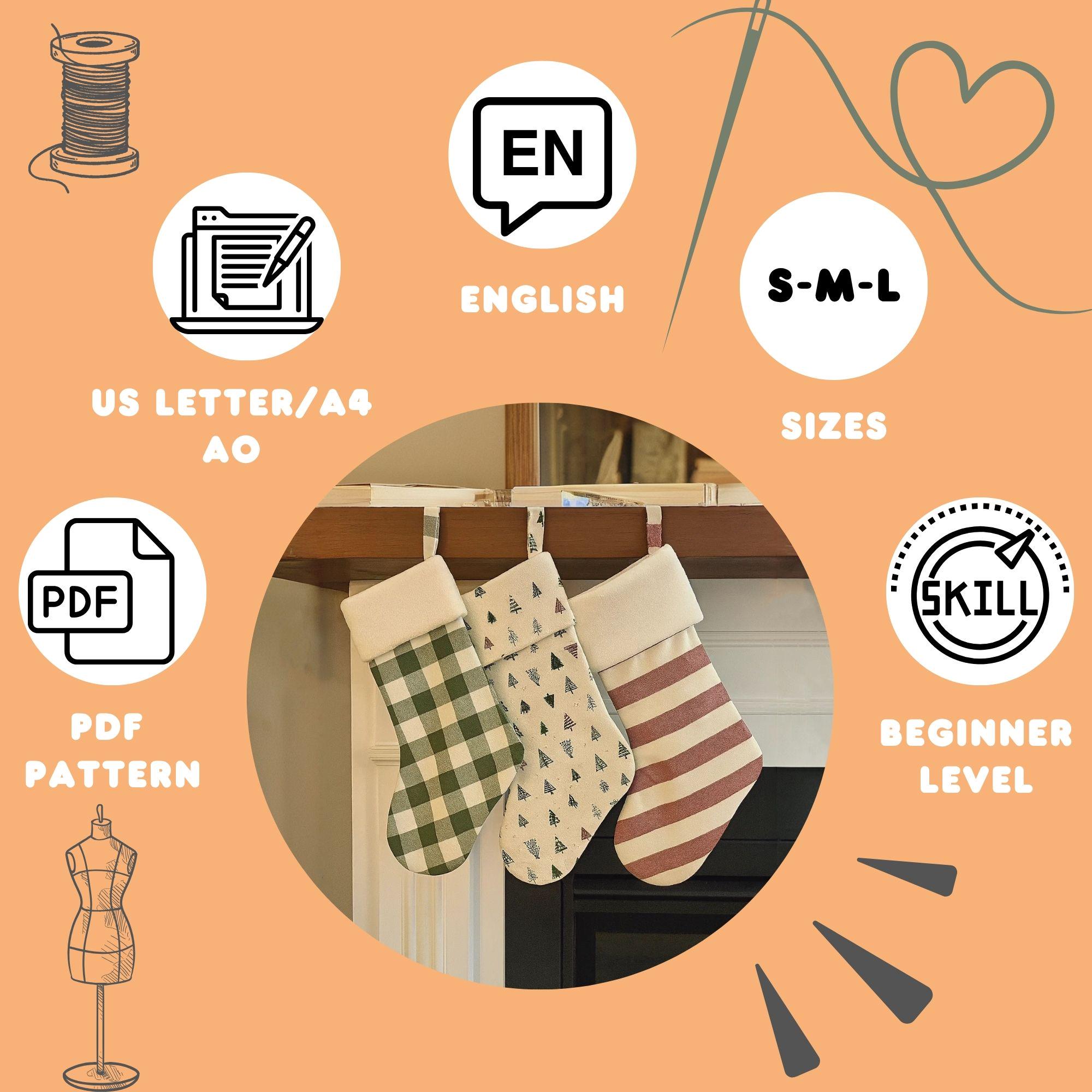 Christmas Stocking Sewing Pattern 3 Sizes - Etsy