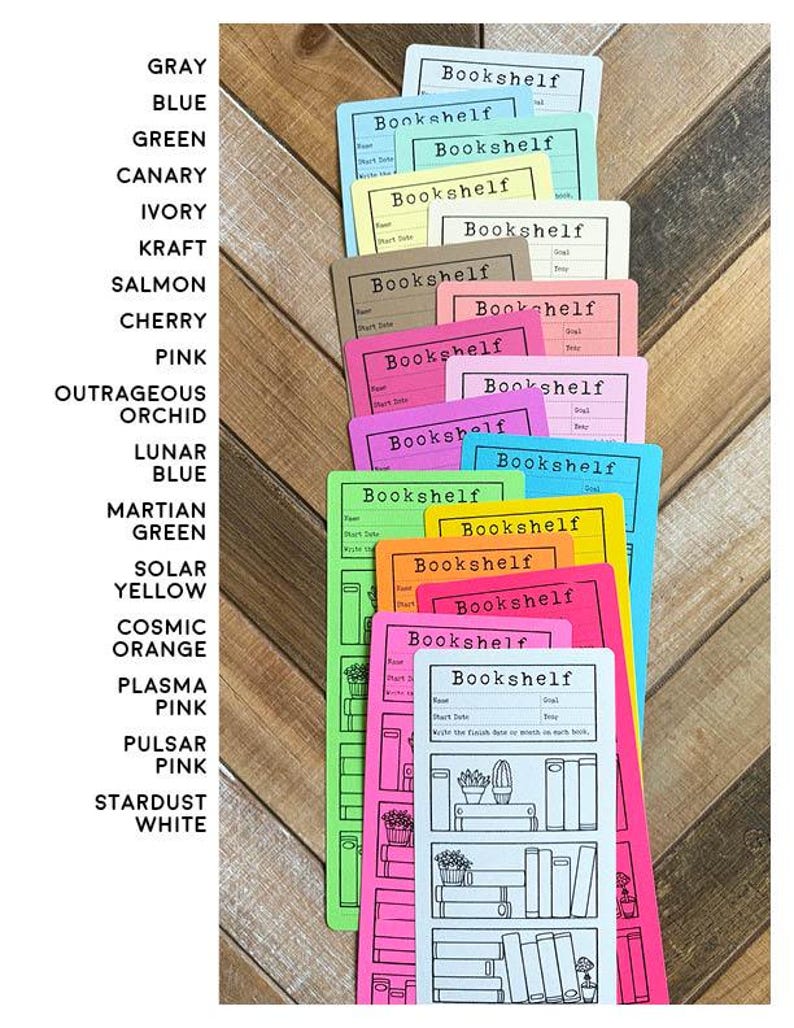 Kraft Bookshelf Bookmark Sets | 3.7” X 8.5” | Sturdy Cardstock ...