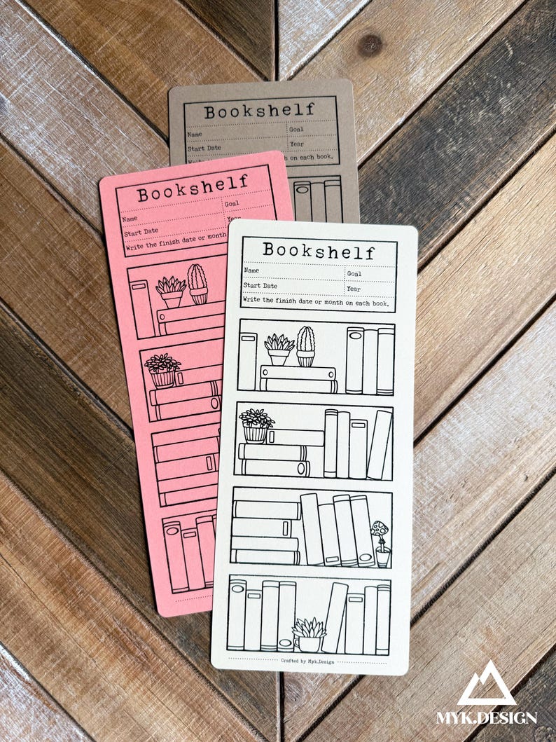 Earth Tones Bookshelf Bookmarks Set of 3 | 3.7” X 8.5” | Sturdy ...