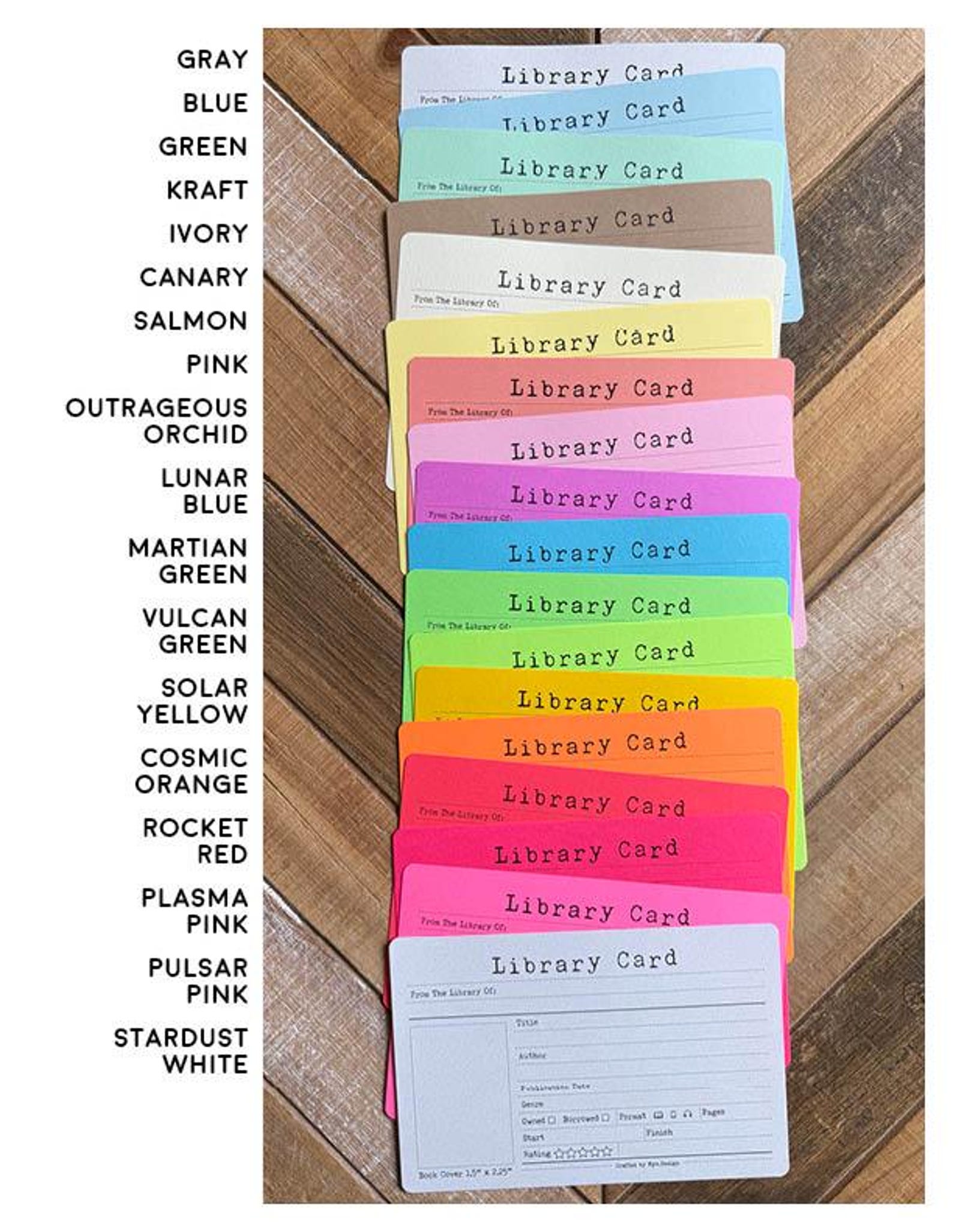 Ivory Library Cards Set of 10 | 4” X 6” | Sturdy Cardstock Notecards ...