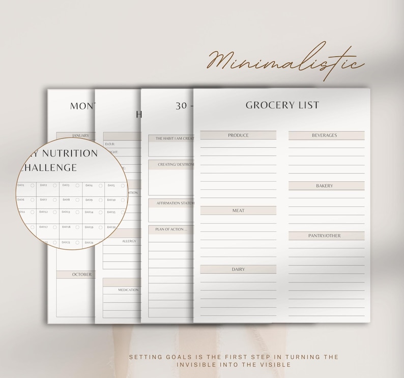 Digital Nutritional Planner | Meal & Diet Tracker | Macro and Calorie ...