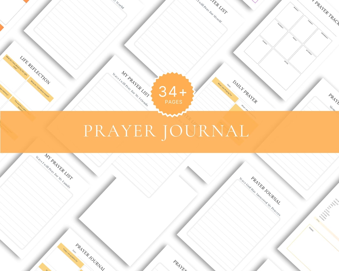 Prayer Planner Printable, Daily Prayer Journal, Bible Study Tracker ...