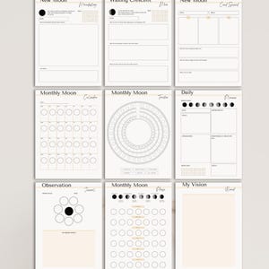 Digital Moon Planner | Track Lunar Cycles, Set Intentions and Align ...