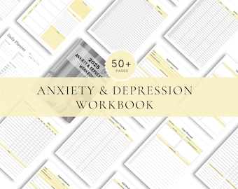 Anxiety and Depression Workbook, Self-care Planner, Mental Health ...