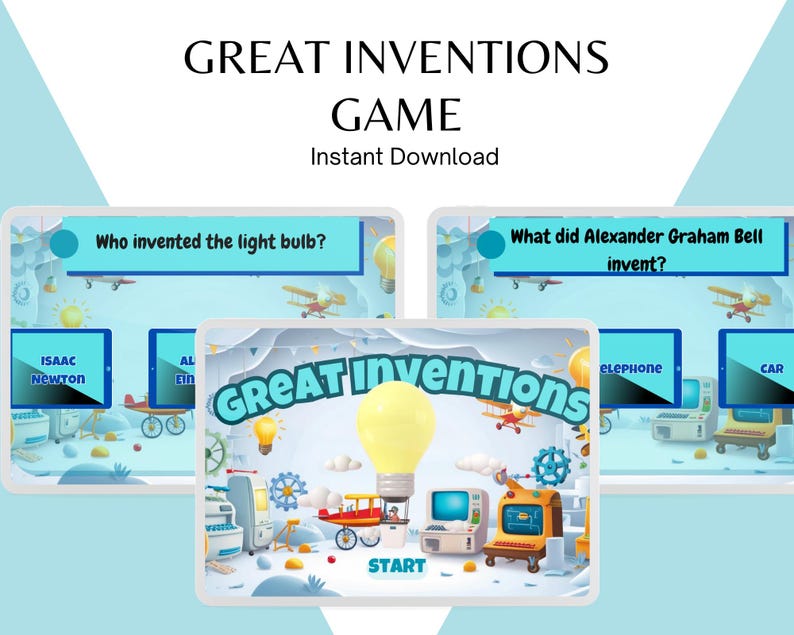 Inventions Trivia Game, Printable STEM Activity (digital Download) - Etsy
