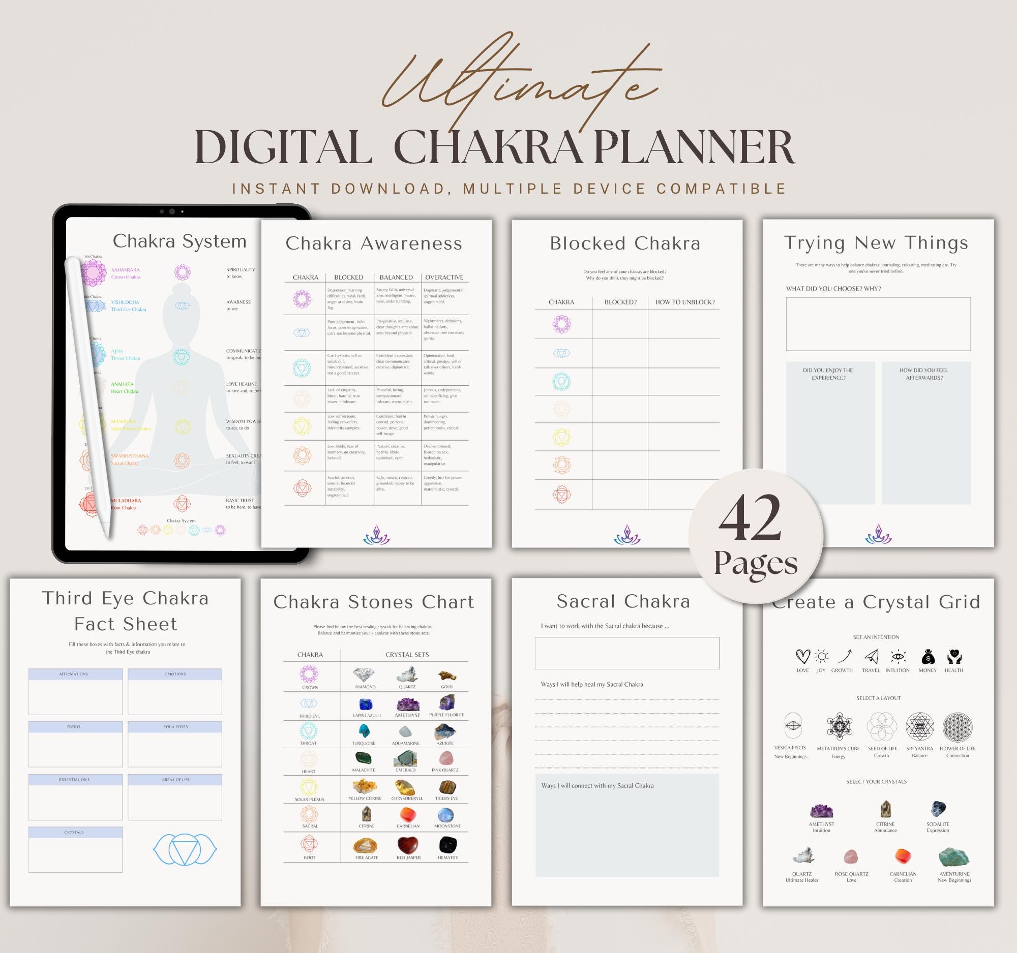 Digital Chakra Planner: Energy Balance, Spiritual Growth (instant ...