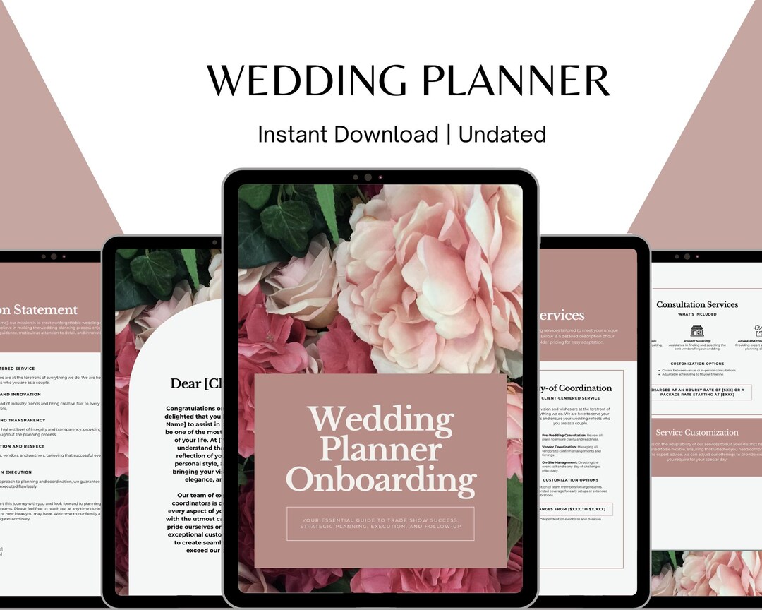 Editable Wedding Onboarding Planner, Wedding Client Guide, Bride ...