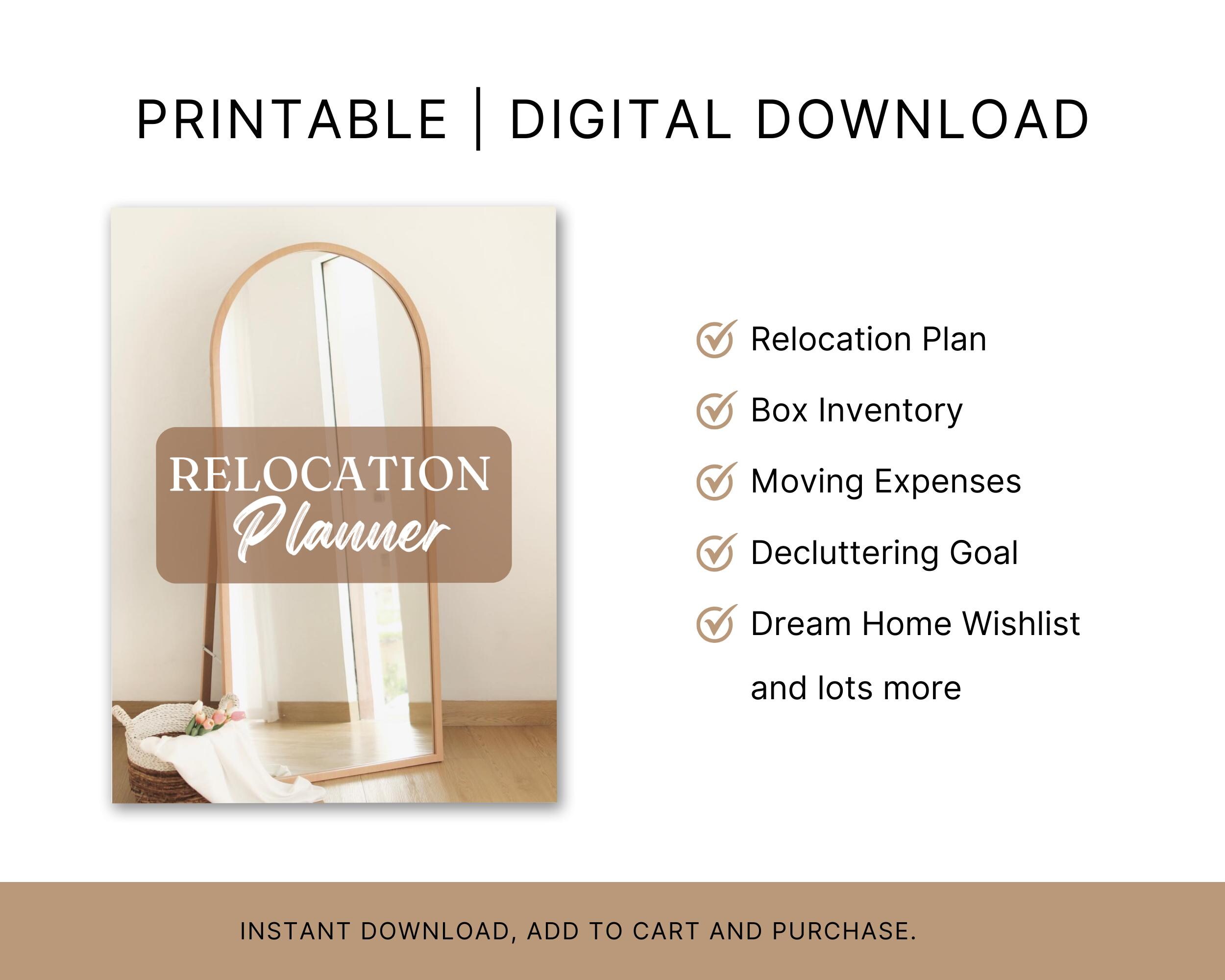 Moving Planner Printable, Relocation Checklist, Home Moving Organizer ...