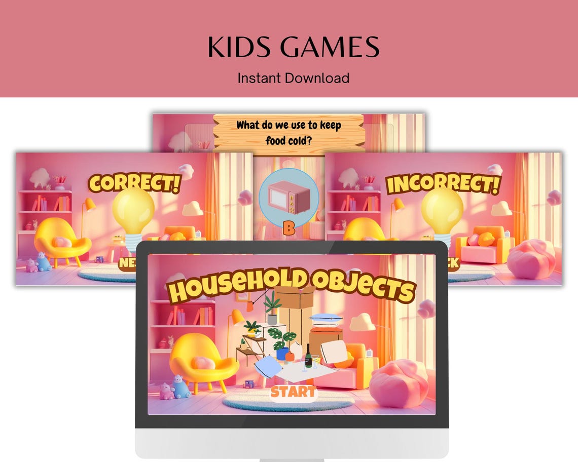 Household Items Game for Kids: Printable Trivia & Puzzles (digital ...