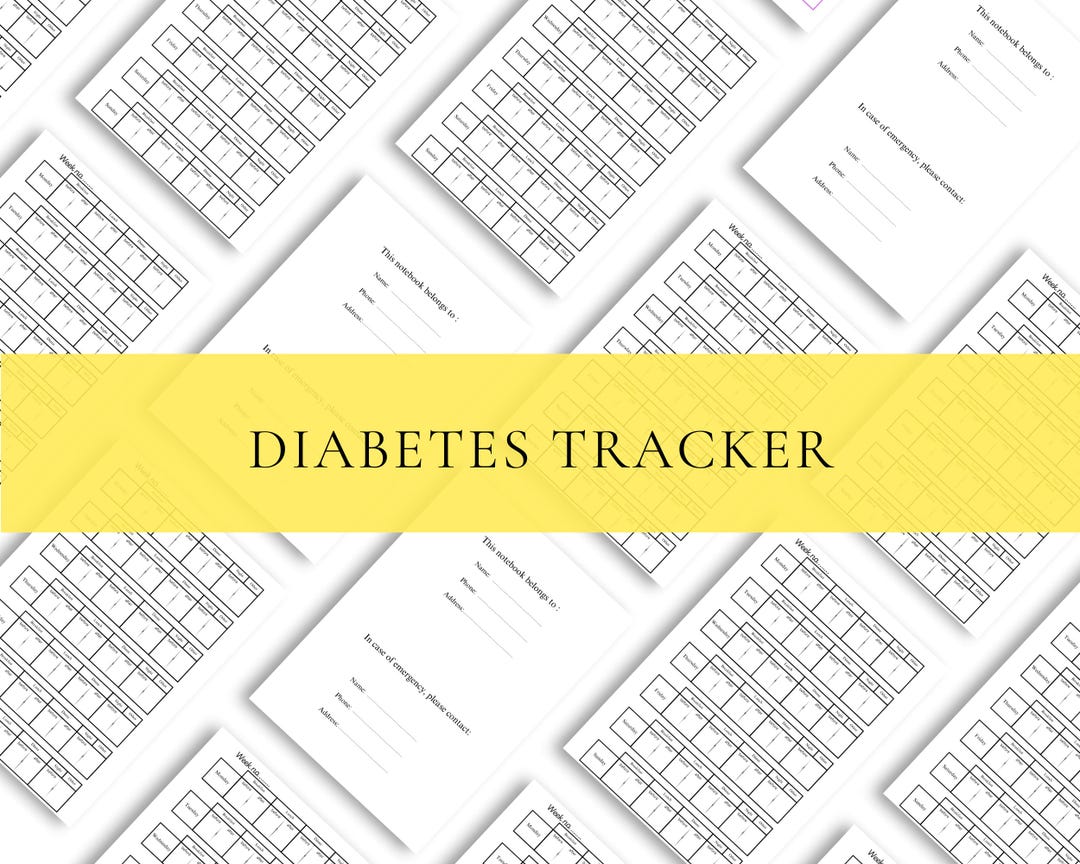 Printable Diabetes Tracker, Blood Sugar, Insulin, Food Log (PDF) - Etsy
